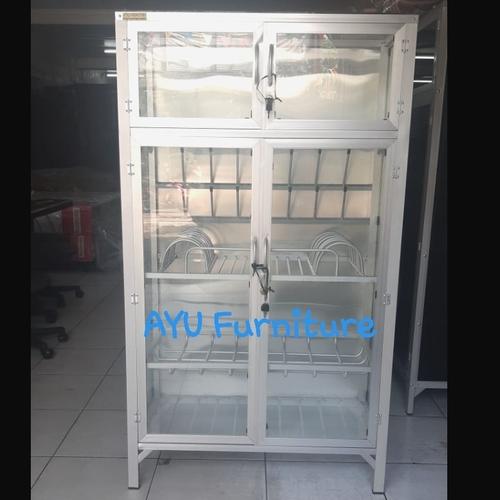 Jual Rak Piring BoxFull kaca pintu sliding buka atas kuat awet ...