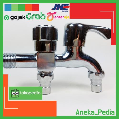 Jual Keran Air Cabang Double Stop keran Kran Shower Mandi Bak Mesin Cuci WC - Jakarta Pusat ...