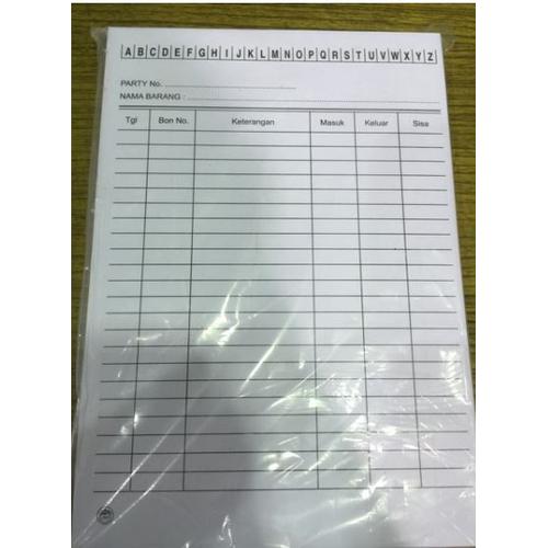 Jual KARTU STOK / STOCK BARANG UKURAN KECIL [PACK] - Jakarta Barat ...