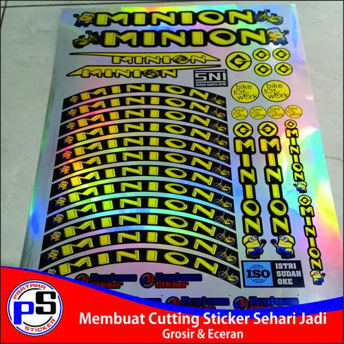 Jual Sticker Sepeda Minion Fullset Hologram - Kab. Pemalang - Pratama ...