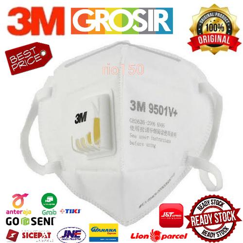 Jual MASKER 3M KN95 N95 9501 V+ ORIGINAL - Kota Bekasi - rio150 | Tokopedia