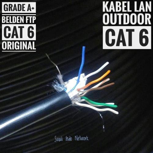 Jual BELDEN CAT 6 STP OUTDOOR 50106F PANJANG 25 METER [SIAP PAKAI ...