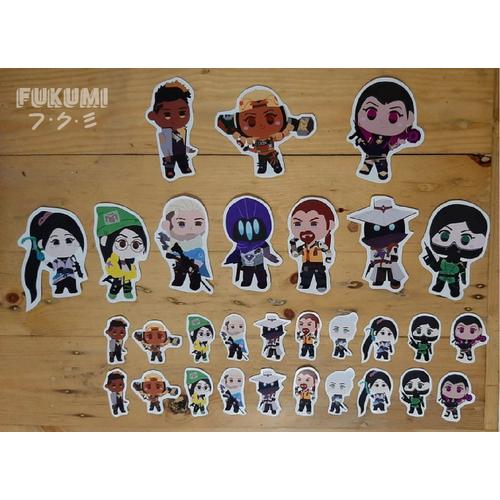 Jual Sticker ALL Agent Valorant Ukr 10x10cm dan 5x5cm. Original Design ...