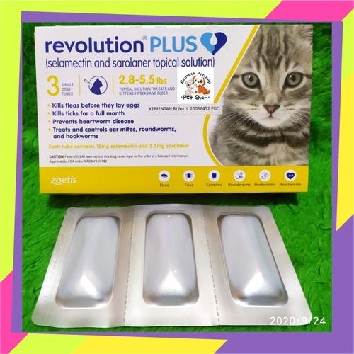 Jual Revolution Cat Plus Kitten 1box (BB 1 - 2.5kg) / Obat Kutu Anak ...