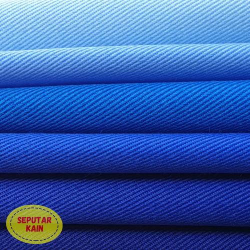 Jual Kain Twill Kain Drill Poly/PE Poliester Fashion (Biru) Seragam ...