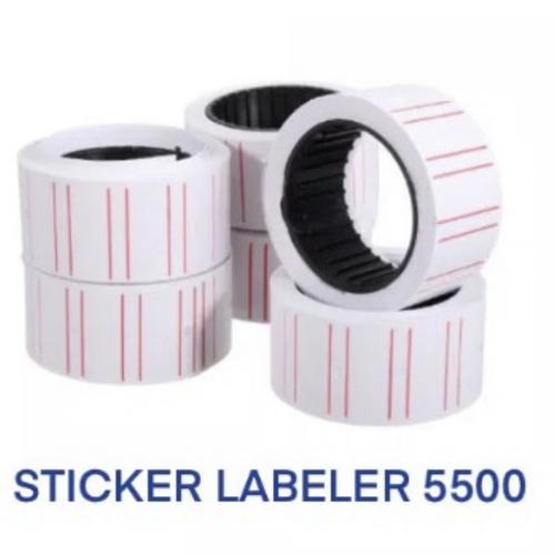Jual KERTAS STICKER LABEL harga 1 baris line isi refill price label ...
