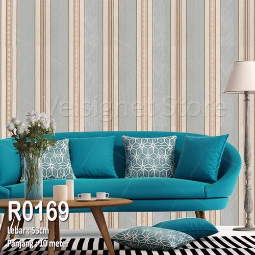 Jual R0169 RONA |Wallpaper Premium (BUKAN STICKER) |Motif Garis Salur Biru - Jakarta Pusat - DWS ...