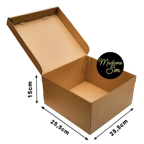 Jual KOTAK KUE - CAKE BOX 25x25x15 CM - COKLAT - Jakarta Utara - Madame ...