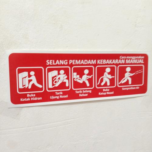 Jual SIGN STICKER K3 RAMBU CARA MENGGUNAKAN SELANG PEMADAM API 10X30CM ...