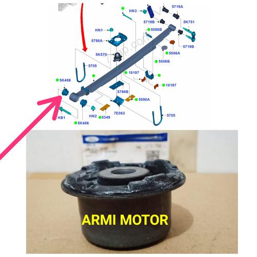 Jual Karet Bushing Peer Daun Ford Ranger T6 2.2 cc & 3.2 cc Original ...