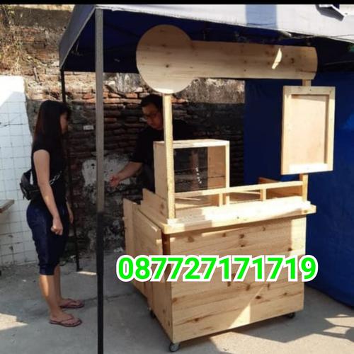 Jual gerobak jati belanda/gerobak thai tea/gerobak minimalis - Jakarta ...