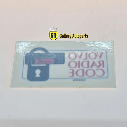 Jual Stiker Volvo radio code - Jakarta Selatan - Gallery Autoparts ...
