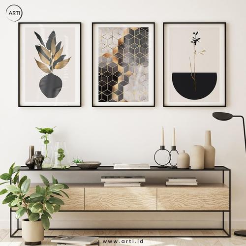 Jual Lukisan Dinding Set - Wall Art - Art Print - Black Gold Plantation ...