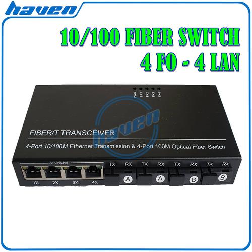 Promo SWITCH FIBER OPTIK ETHERNET FIBER SWITCH MEDIA CONVERTER 4 FO 4 ...
