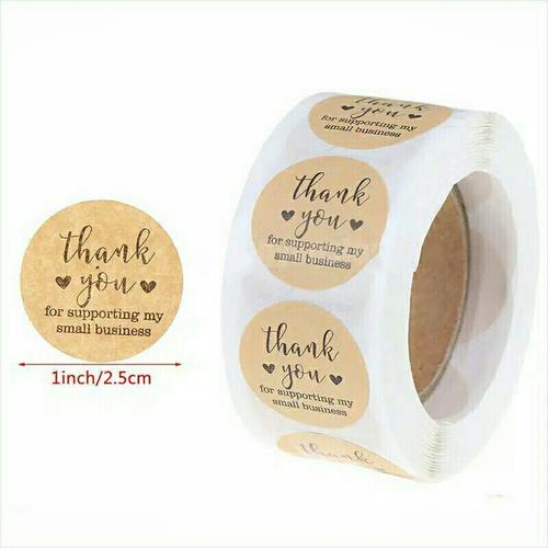 Jual Stiker Ucapan Terima Kasih 100pcs / Sticker Label Bulat Thank You ...