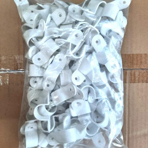 Jual klem pipa/klem boss 20mm/klem putih/klem pipa conduit/klem ...