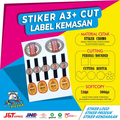 Jual Jasa Sticker Label Kemasan/ Cetak Stiker Logo Produk/ Kendaraan uk ...