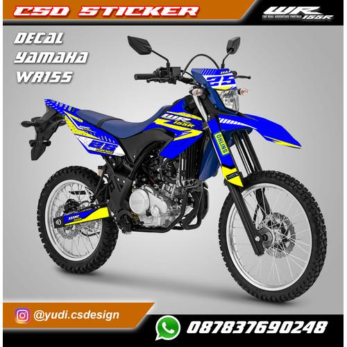 Jual DECAL NEW YAMAHA WR155 BIRU NAMA DAN NOMER BISA REQUEST & LAMINASI ...