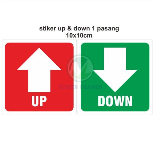 Jual stiker vinyl up & down 1 pasang 10x10cm - S 10x10cm - Kab. Jombang ...
