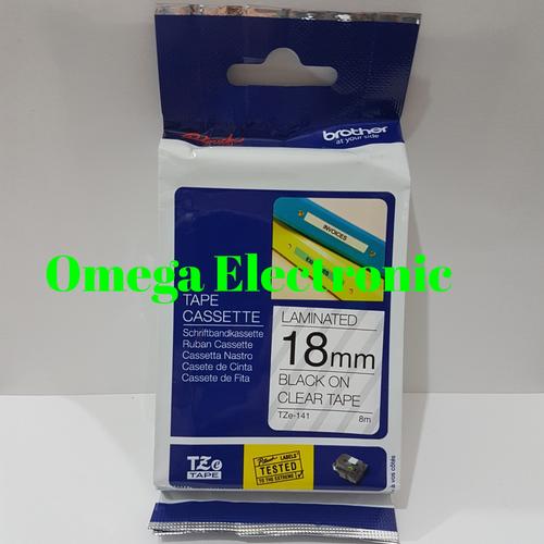 Jual Brother Label Tape TZE-141 18MM Black on Clear TZE 141 - Jakarta ...