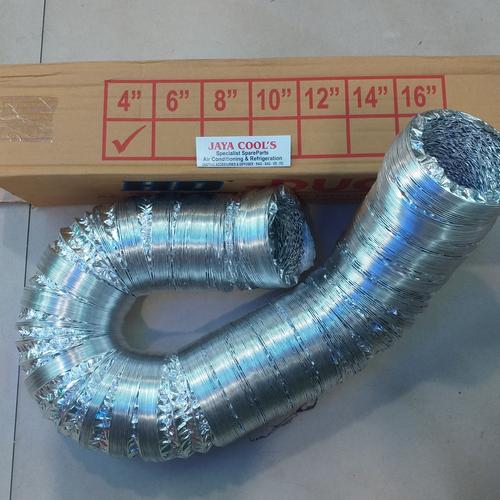 Jual fleksibel duct alumunium spiral 5inch 10mtr fleksibel ducting ...