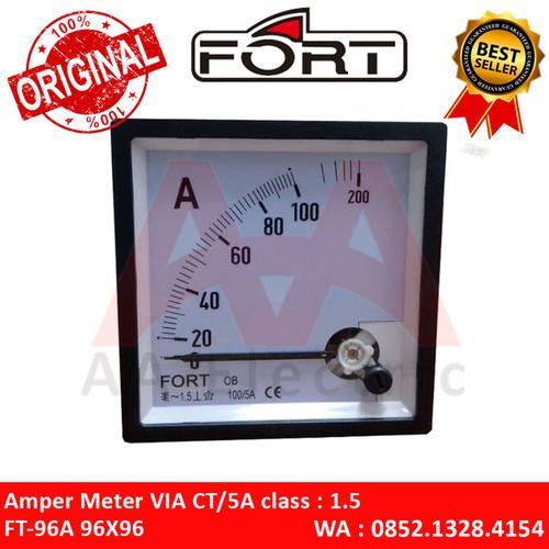 Jual Ampermeter VIA CT/5A FT-96A / Amper Meter VIA CT-5A FT96A Uk96X96 ...