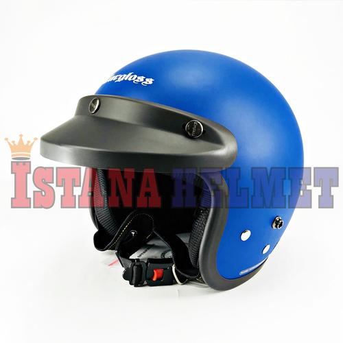 Jual HELM CARGLOSS RETRO BLUE DOFF ORIGINAL - M, INJAK BENING - Kota ...