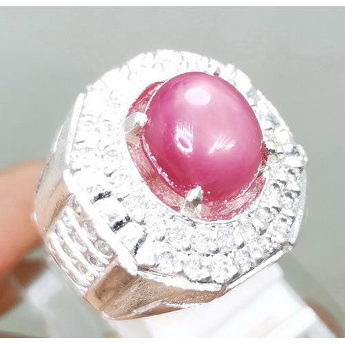 Jual Batu Akik Ruby Pink Silky Milky Natural Bersertifikat Ring Perak ...