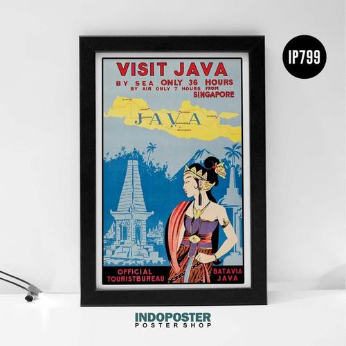 Jual POSTER HIASAN DINDING VINTAGE ADS IKLAN JADUL VISIT JAVA 16RP ...