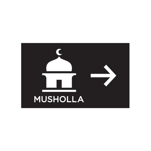 Jual Musholla + Panah | Sign Board Akrilik | Papan Mushola Sign Label ...