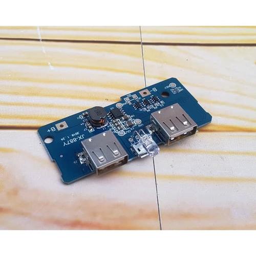 Jual Power Bank Module Board Dual USB 1A 2A 5V Charging Proteksi Batt ...