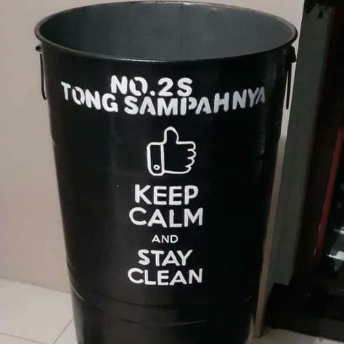 Jual tong sampah besi/tempat sampah besi kapasitas 60 liter/drum/drum ...