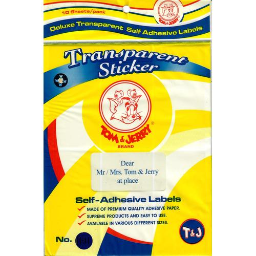 Jual Tom & Jerry Label Transparent Sticker 101 Tom&Jerry Stiker No. 101 ...