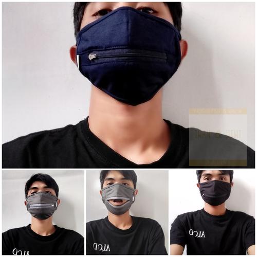 Jual MASKER KAIN ZIPPER/MASKER RESLETING/MASKER VIRAL TIKTOK/SLETING ...