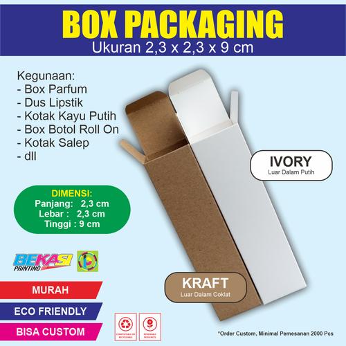 Jual P-232390 Box Packaging Dus Kemasan Botol Roll On 10 ml 2.3x2.3x9 ...
