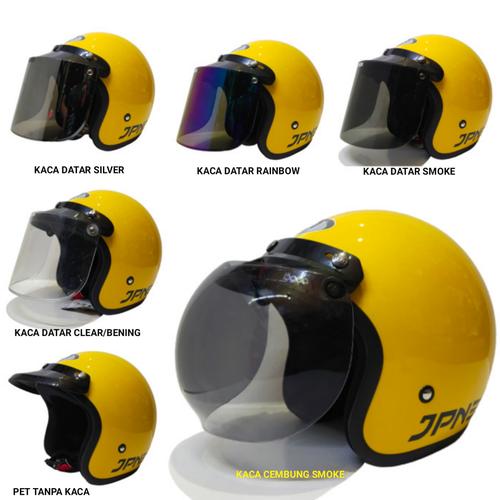 Jual HELM BOGO RETRO JPN KUNING GLOSSY - KC CMBUNG SMOKE, M - Kota ...