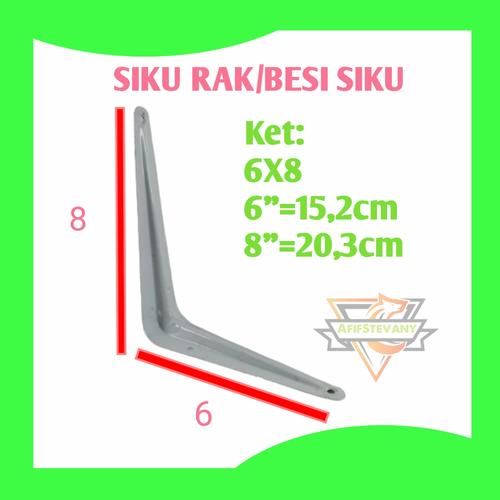 Jual Siku rak putih tipis 6X8 - Siku rak 15cmX20cm - Besi siku rak ...