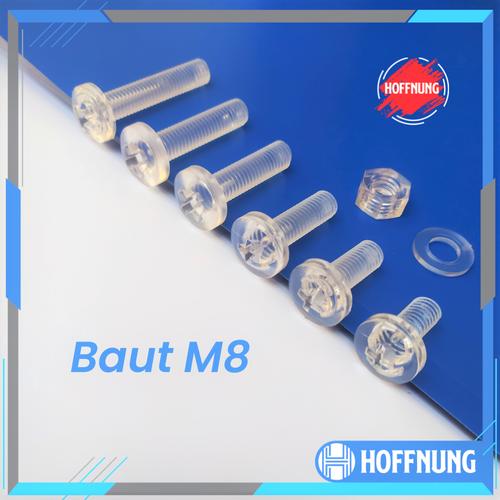 Jual Baut Plastik M8 x 15 20 25 30 35 40 50 mm Akrilik Bening ...