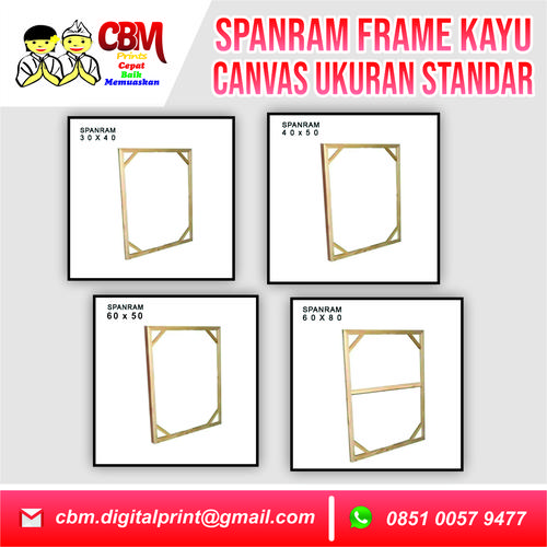 Jual Spanram Span Ram Bingkai Frame Kayu Canvas Ukuran Standar - 20R ...