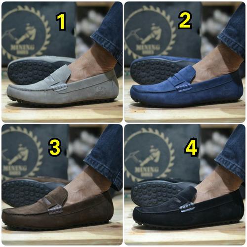 Jual SEPATU SLIP ON / LOAFERS PRIA KULIT SUEDE MINING SHOES LOKAL PRIDE ...