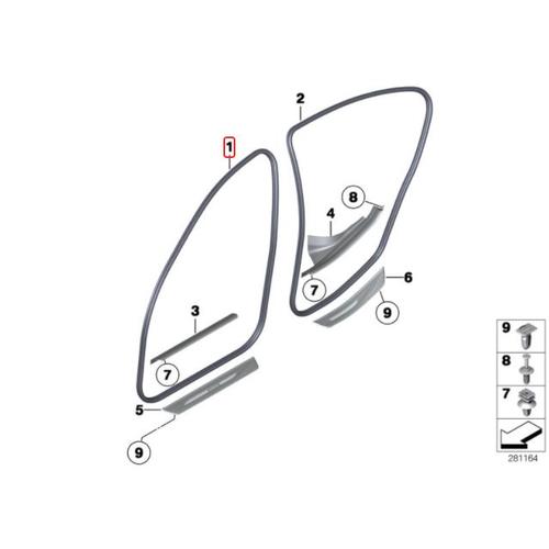 Jual Ori BMW F10 Weatherstrip Karet Seal Body Pintu Depan 51727278503 ...