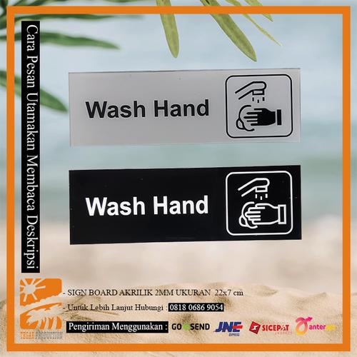 Jual SIGN BOARD AKRILIK WASH HAND / CUCI TANGAN - Hitam - Jakarta ...