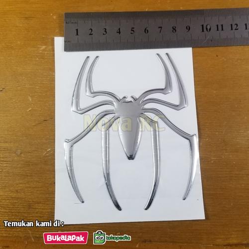 Jual Stiker 3d laba laba spiderman timbul bahan nylon silver - Jakarta ...