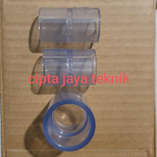 Jual socket pvc clear bening / soket pvc transparan 2" inch - Jakarta ...