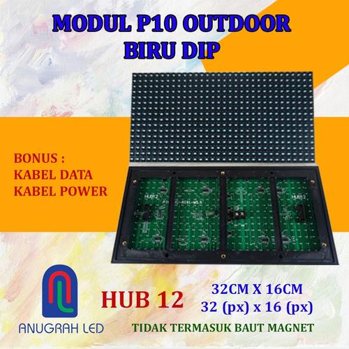 Jual MODUL PANEL LED RUNNING TEXT P10 DIP BIRU OUTDOOR - hanya panel ...