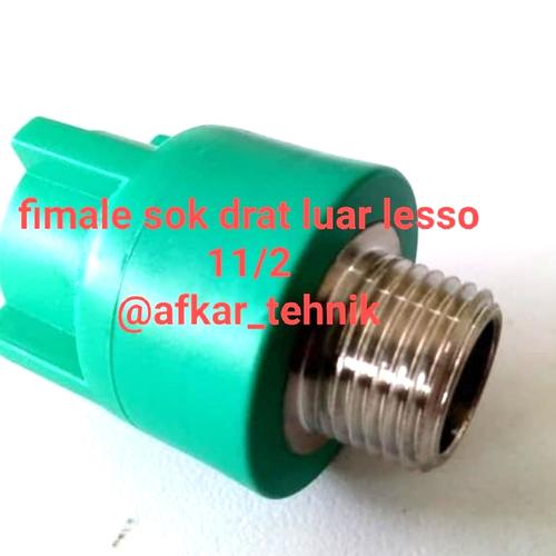 Jual sock drat luar ppr lesso 11/2 inch/50mm Male - Jakarta Pusat ...