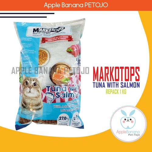 Promo Makanan Kucing MARKOTOPS TUNA SALMON Dry Cat Food Repack 1 kg ...