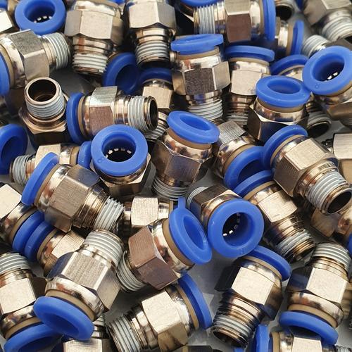 Jual Fitting pneumatic lurus drat 1/8 selang 8mm PC 8 -01 - Kuning ...