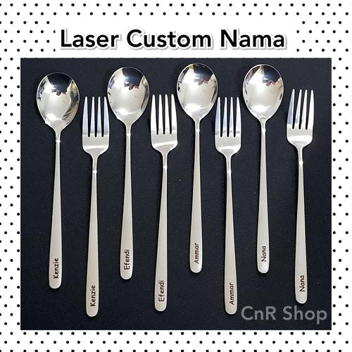 Jual sendok korea garpu sumpit custom nama - SILVER SENDOK - Jakarta ...