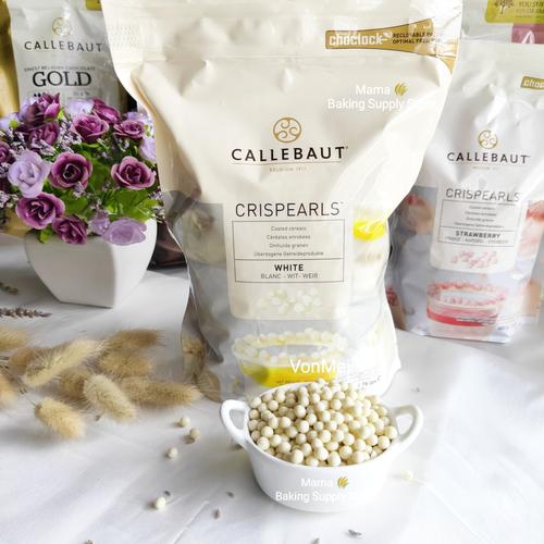 Jual CALLEBAUT Crispearls Crispy Pearl Ball White Chocolate Putih 400 ...